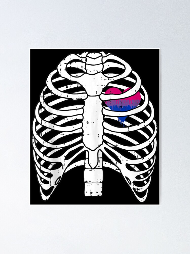 "Bi Bisexual Heart Rib Cage Pride Flag Lgbtq Cool Lgbt" Poster for Sale ...