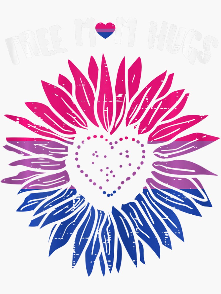 Womens Free Mom Hugs Bisexual Sunflower Bi Pride Flag Lgbtq Women
