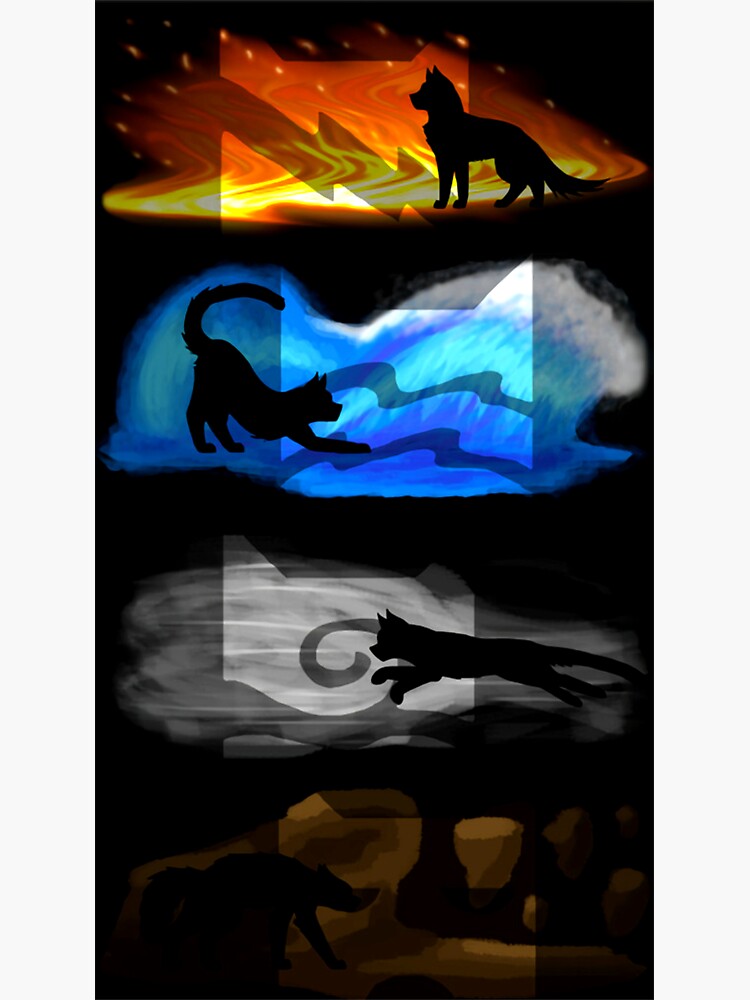"Warrior Cats Four Elements" Sticker for Sale by BohnstedLorelei ...