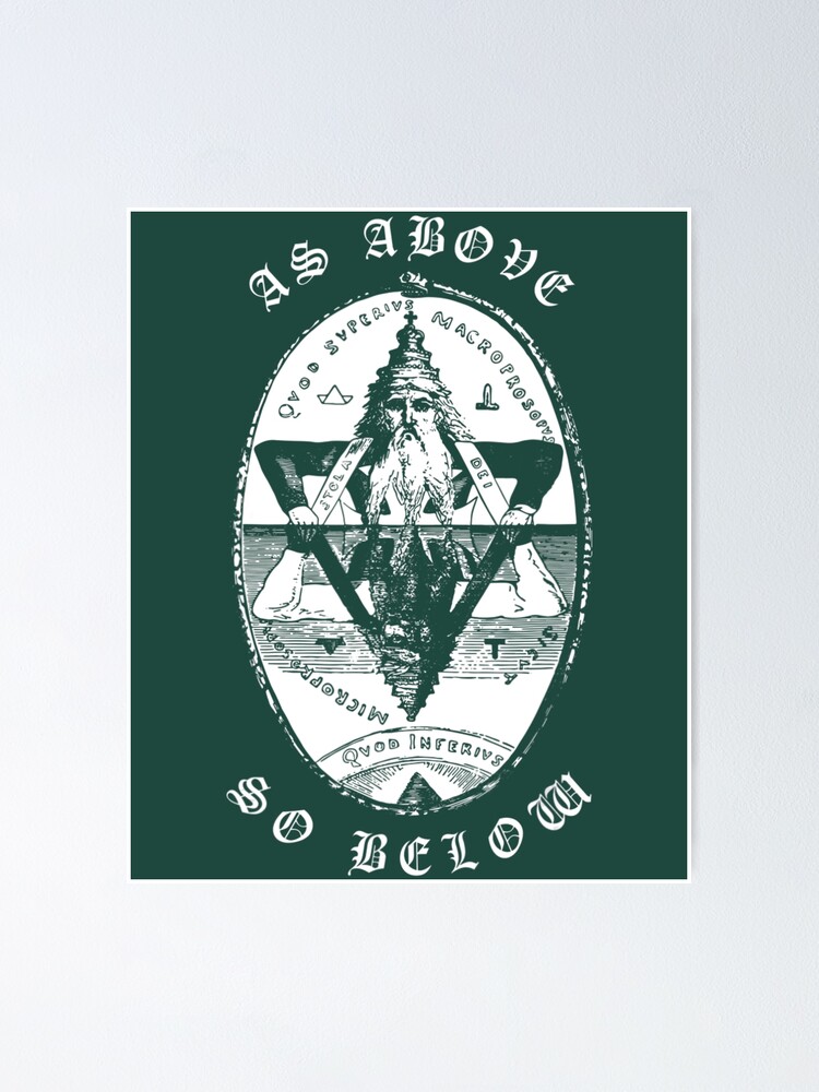 "Alchemy Symbol As Above So Below" Poster for Sale by MitsuBishii ...