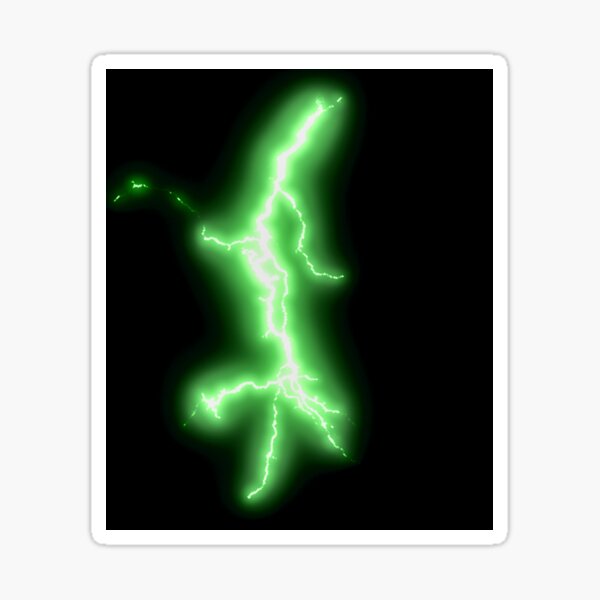 "Lightning Strike (Green)" Sticker for Sale by Nitrousdragon | Redbubble