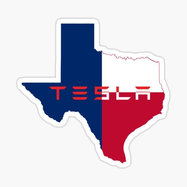 "Tesla welcome to Texas! " Sticker for Sale by WonderRS | Redbubble