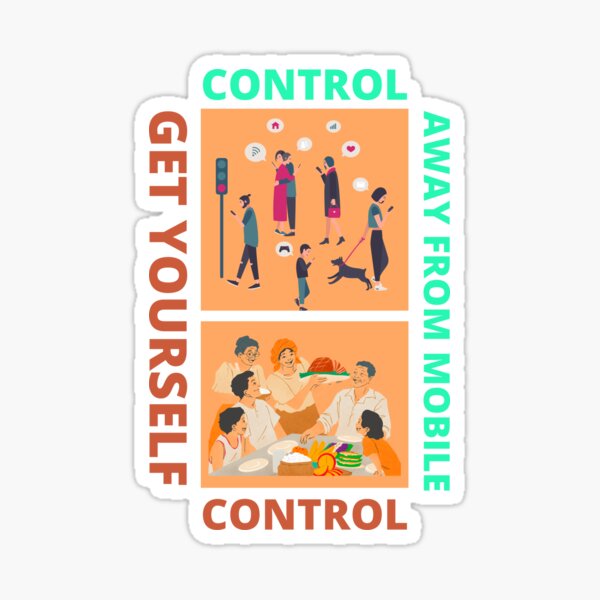 "mobile phone addiction" Sticker for Sale by Babytopia | Redbubble