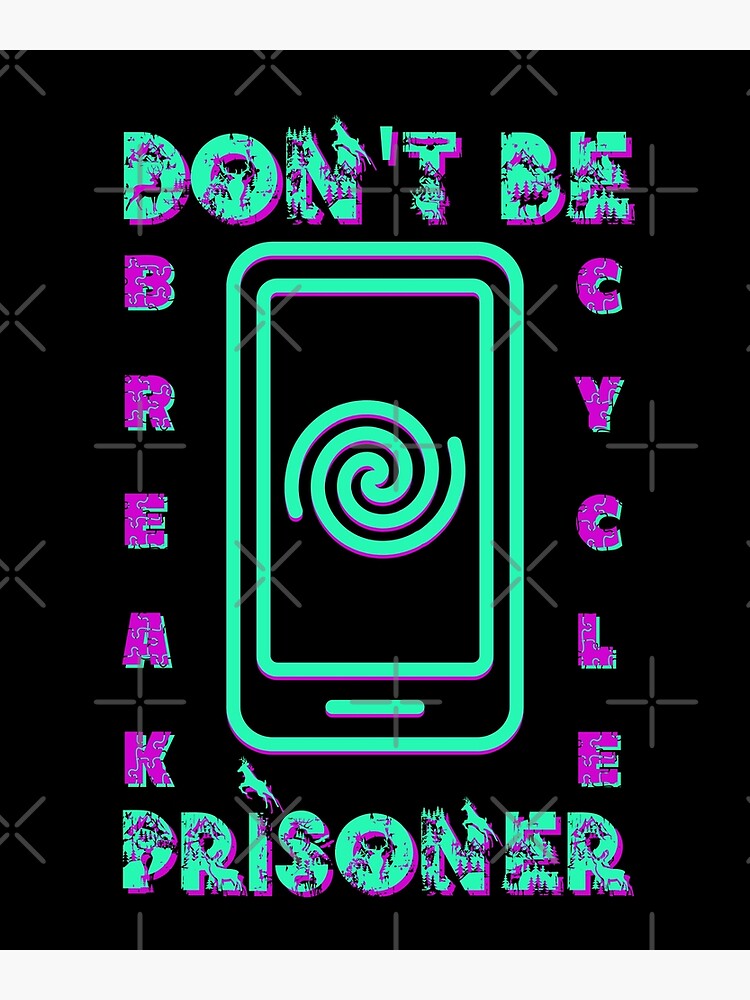 "mobile phone addiction" Poster for Sale by Babytopia | Redbubble