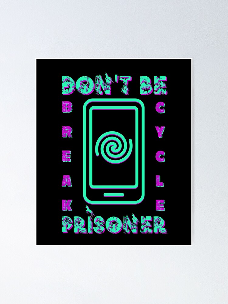 "mobile phone addiction" Poster for Sale by Babytopia | Redbubble