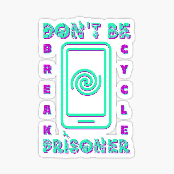 "mobile phone addiction" Sticker for Sale by Babytopia | Redbubble