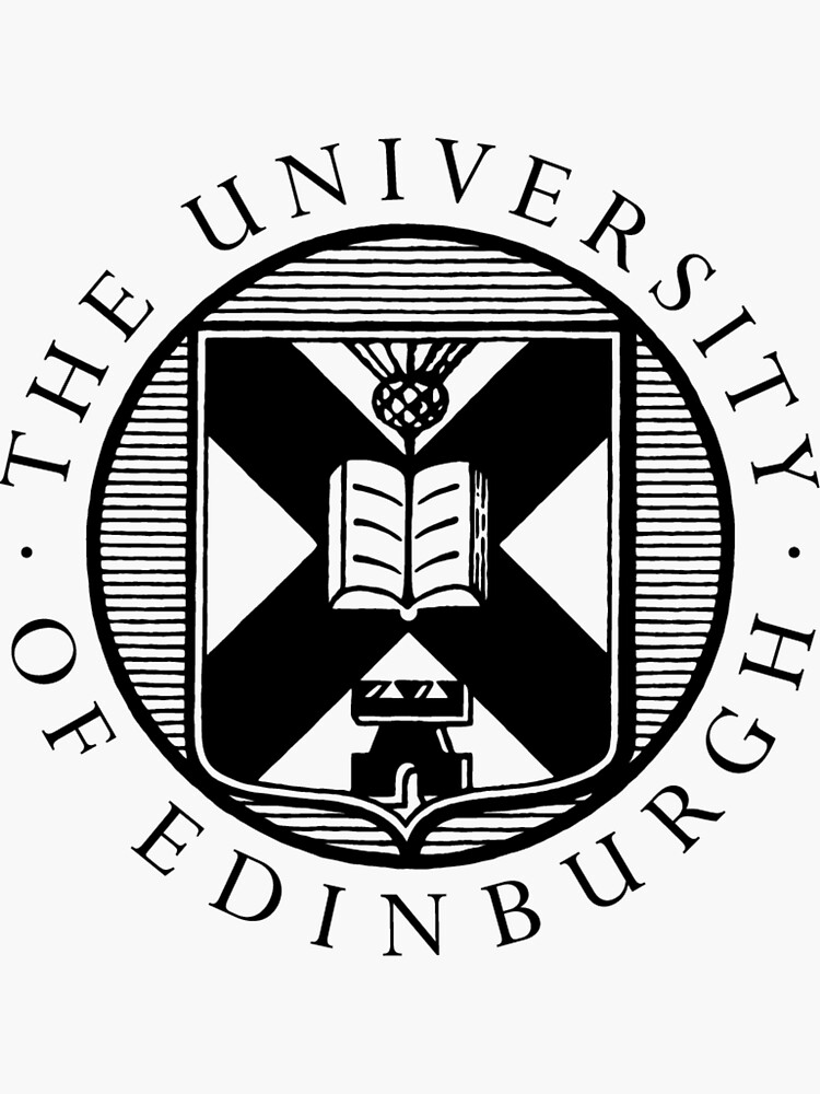 "The University of edinburgh black Logo" Sticker for Sale by Darazshop ...
