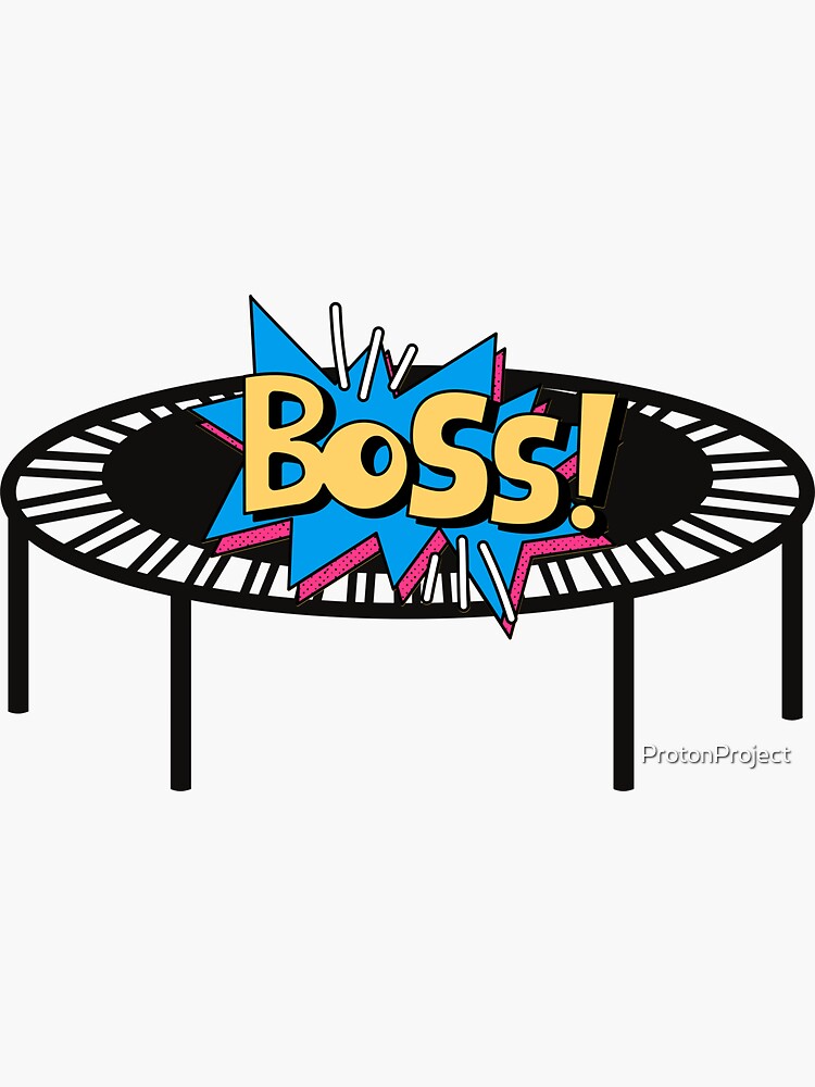 "Bossaball - trampoline boss" Sticker for Sale by ProtonProject | Redbubble