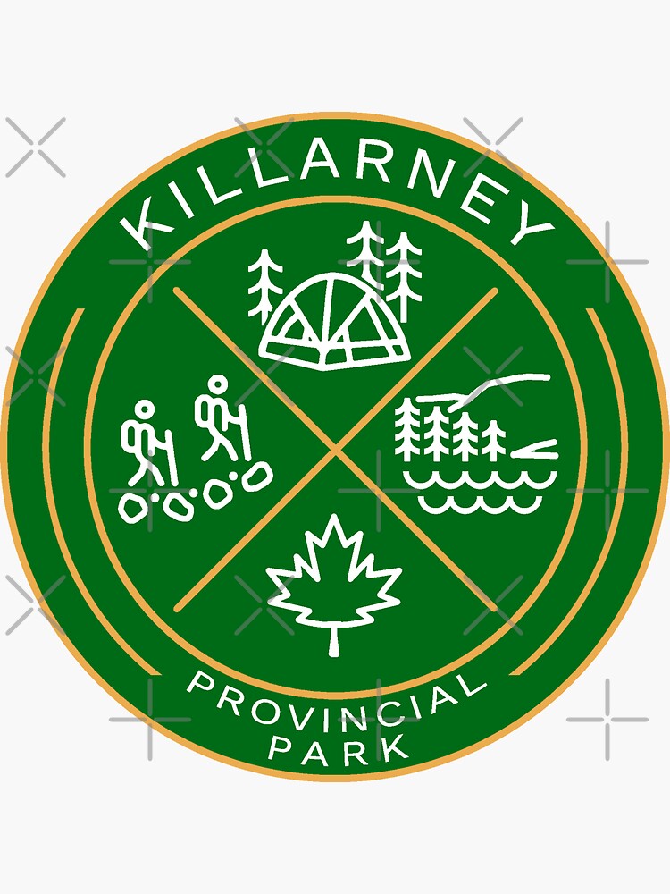 "Killarney Provincial Park Heraldic Logo" Sticker for Sale by VanyaKar ...