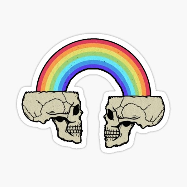 "Rainbow Skulls" Sticker for Sale by AndrejCvik | Redbubble