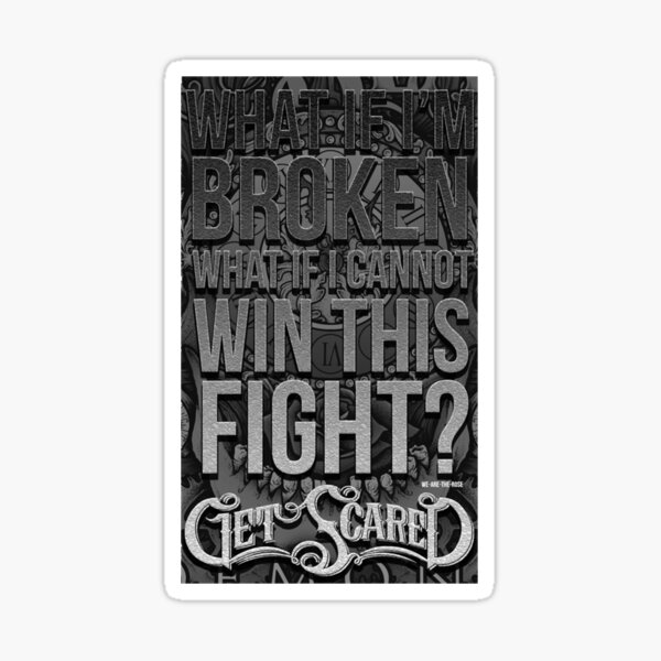 "Get Scared - Second Guessing " Sticker for Sale by tinytansyco | Redbubble