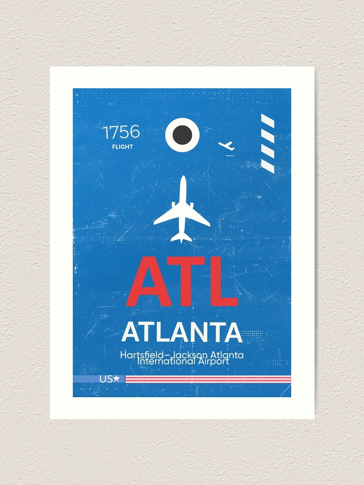 "ATL Hartsfield–Jackson Atlanta International Airport" Art Print for ...