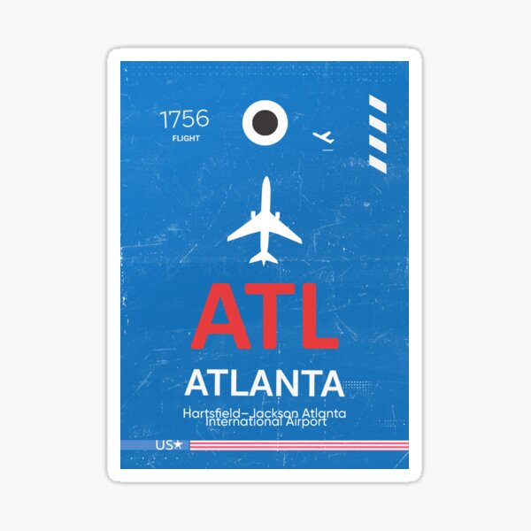 "ATL Hartsfield–Jackson Atlanta International Airport" Sticker for Sale ...