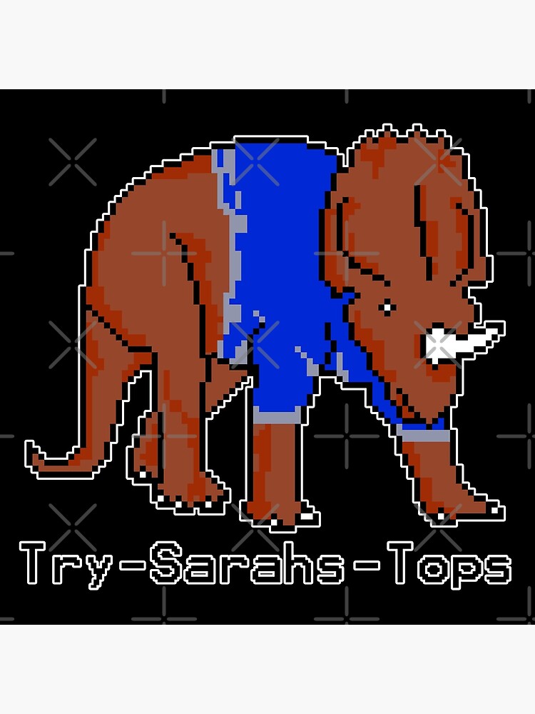 "Try-Sarahs-Tops - The Trendy Triceratops" Poster for Sale by celeste ...