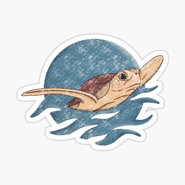 "Sea Turtle Tropical Style | Hawksbill Sea Turtle" Sticker for Sale by ...