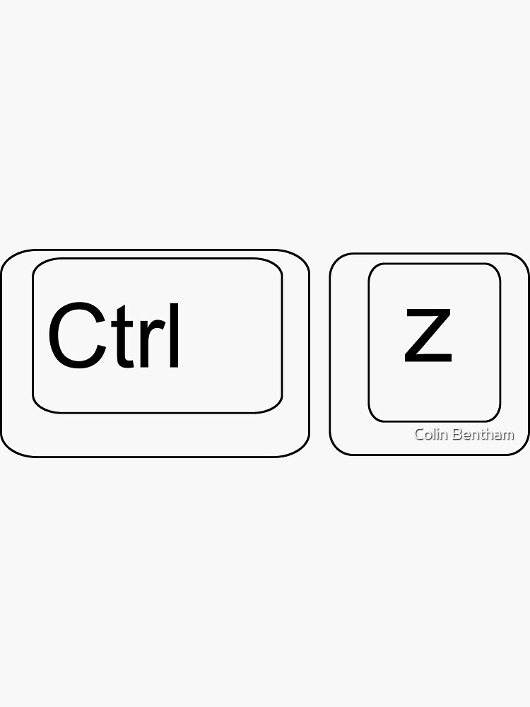 "Ctrl z" Sticker for Sale by Colin-Bentham | Redbubble