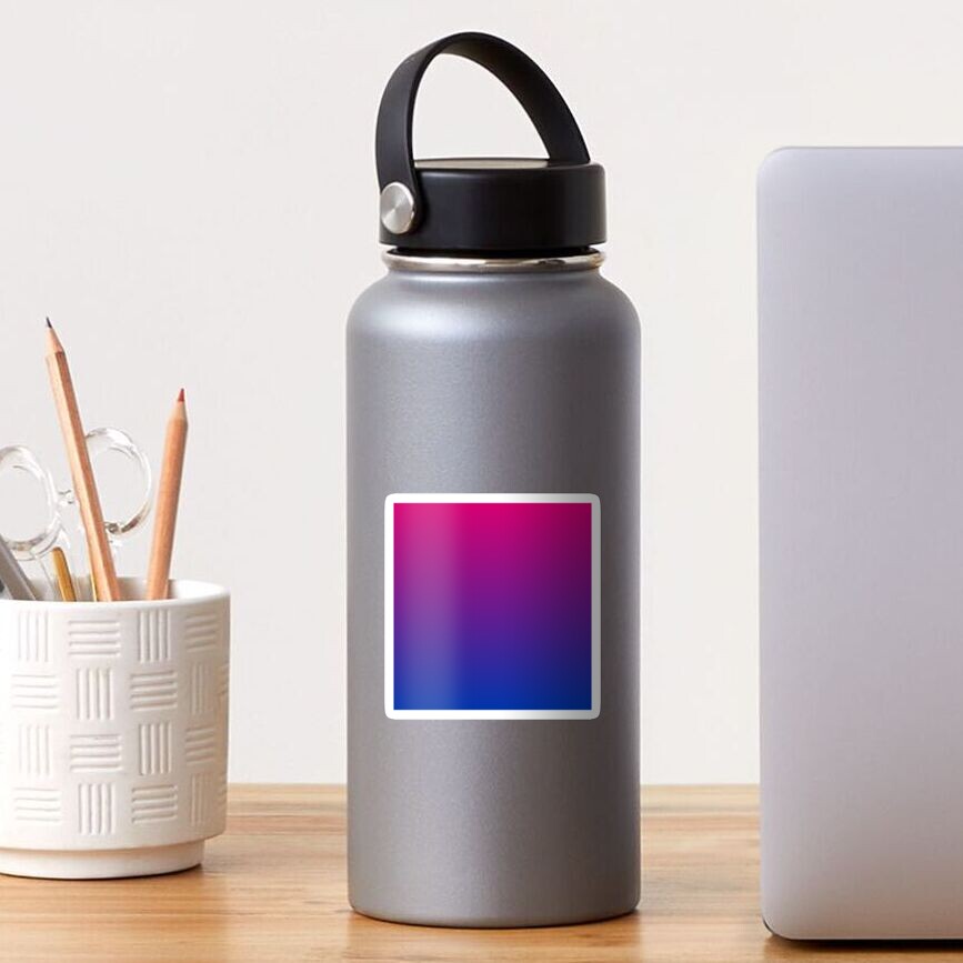 "BI FLAG GRADIENT COLORS" Sticker for Sale by IdeasForArtists | Redbubble