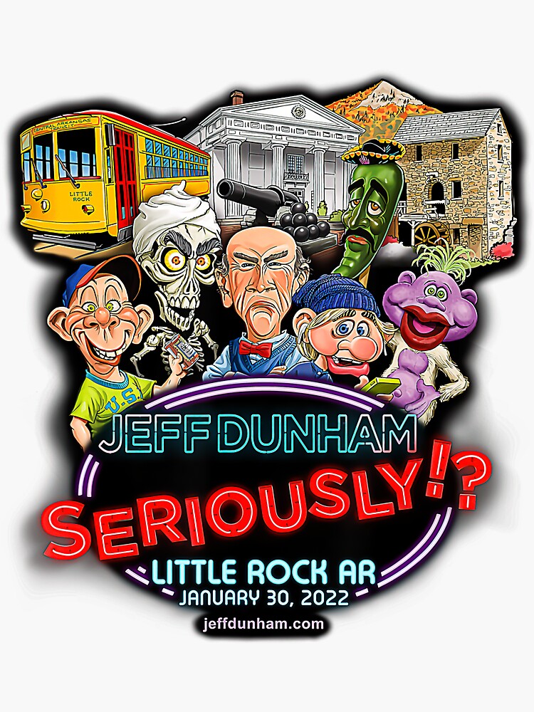 "Jeff Dunham Little Rock" Sticker for Sale by Lammerbrand | Redbubble