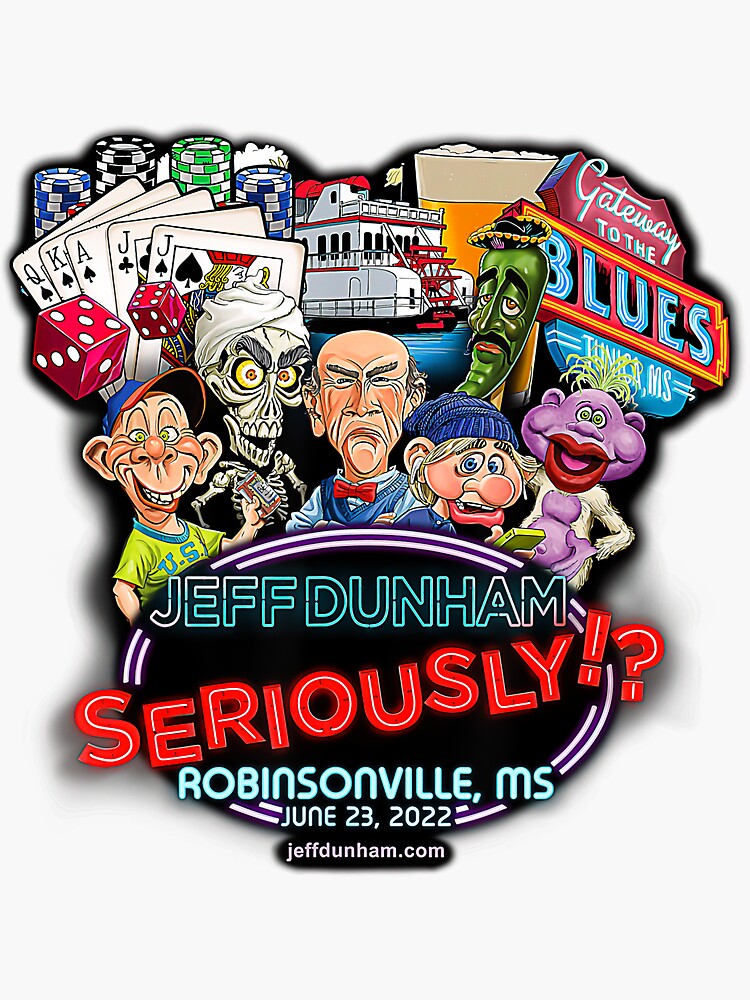 "Jeff Dunham Little Rock" Sticker for Sale by Lammerbrand | Redbubble
