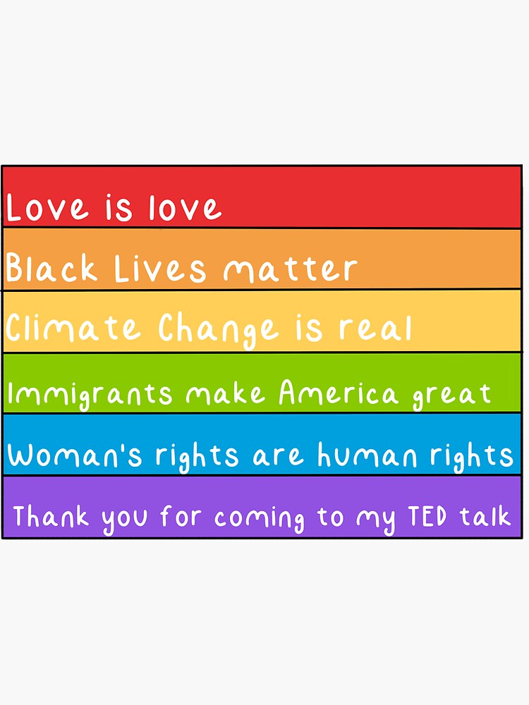 "Pride flag, human rights" Sticker for Sale by rainbowmorse | Redbubble