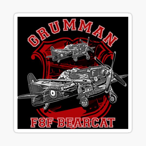"Grumman F8F Bearcat Vintage Aircraft" Sticker for Sale by Aerolovers ...