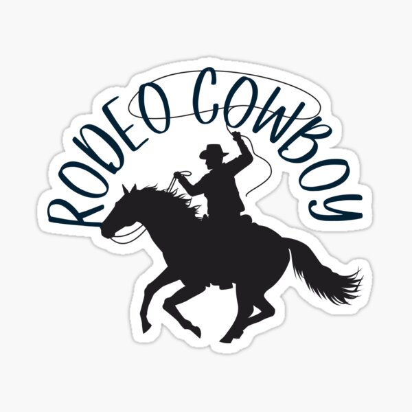 "Roping Rodeo Cowboy " Sticker for Sale by Willyboy16 | Redbubble
