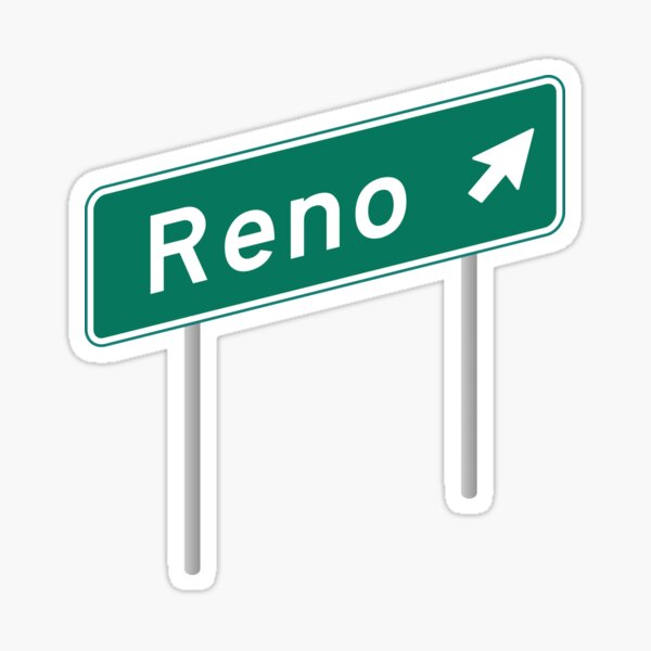 "Reno" Sticker for Sale by WordsMaps | Redbubble