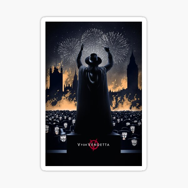 "V for Vendetta" Sticker for Sale by Totoparano | Redbubble