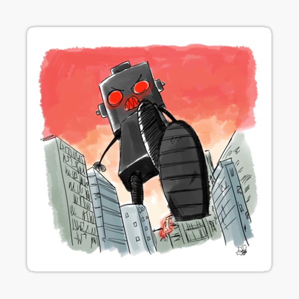 "Robot T-ShirtMarch of Robots Day 6 " Sticker for Sale by TonyAndrey ...