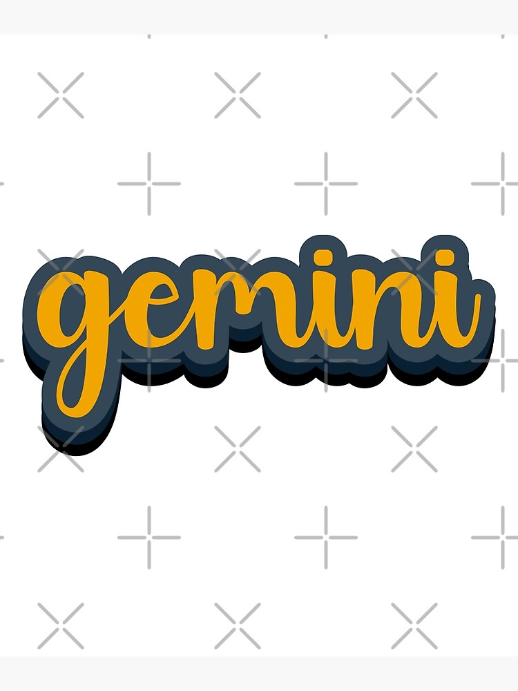 "Gemini sign - The Cute Gemini Text" Poster for Sale by MAPELPOD ...