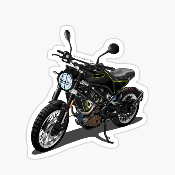 "Motorcycle svartpilen 401" Sticker for Sale by sketchjuny | Redbubble