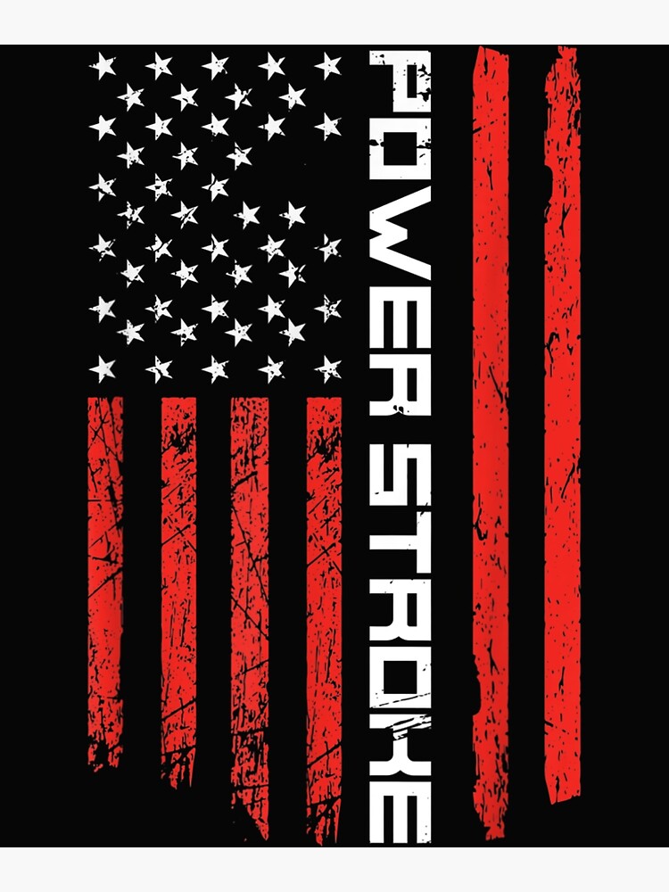 "7.3 Diesel Power Stroke American Flag Powerstroke Engine" Poster for ...