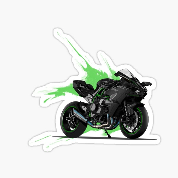 "Motorcycle H2R" Sticker for Sale by sketchjuny | Redbubble