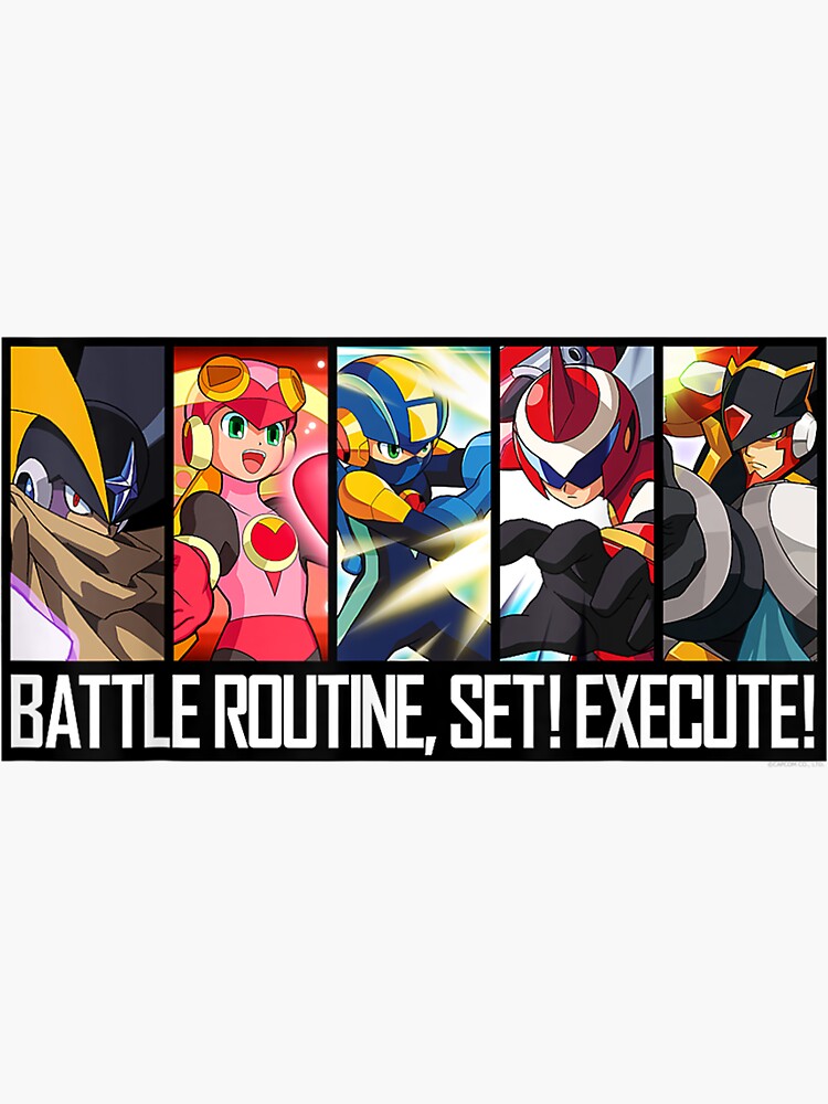 "MEGA MAN BATTLE NETWORK NetNavi" Sticker for Sale by nickynguyen ...