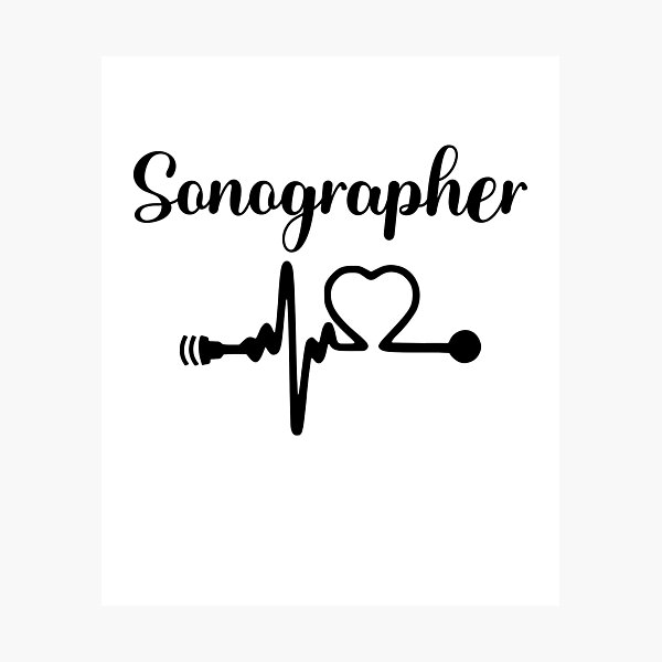 Lámina fotográfica «Ecografista cardíaco Latido del corazón, Vida del ...