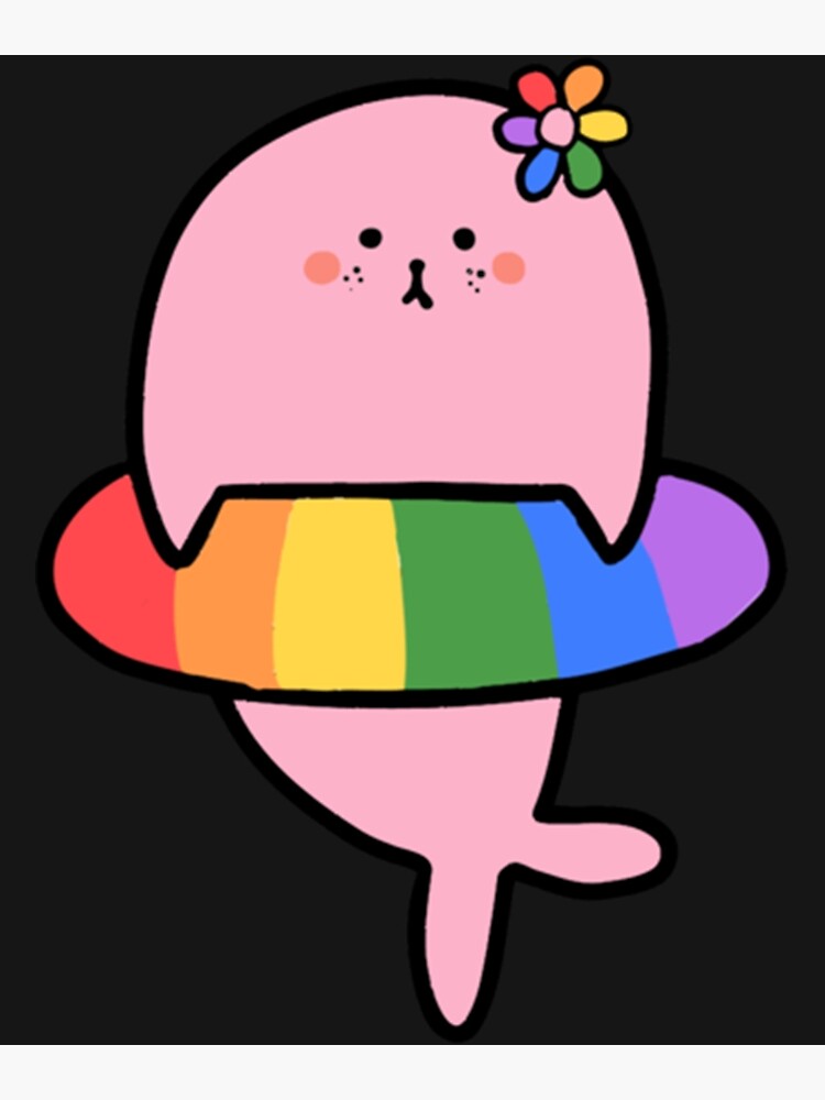 "pride rainbow style lgbt seal shirts. " Poster for Sale by ...