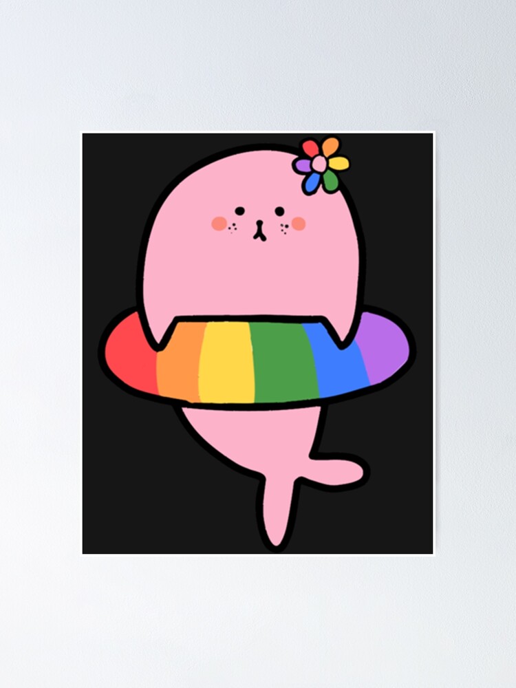 "pride rainbow style lgbt seal shirts. " Poster for Sale by ...