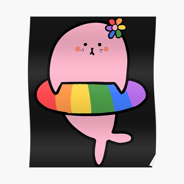 "pride rainbow style lgbt seal shirts. " Poster for Sale by ...