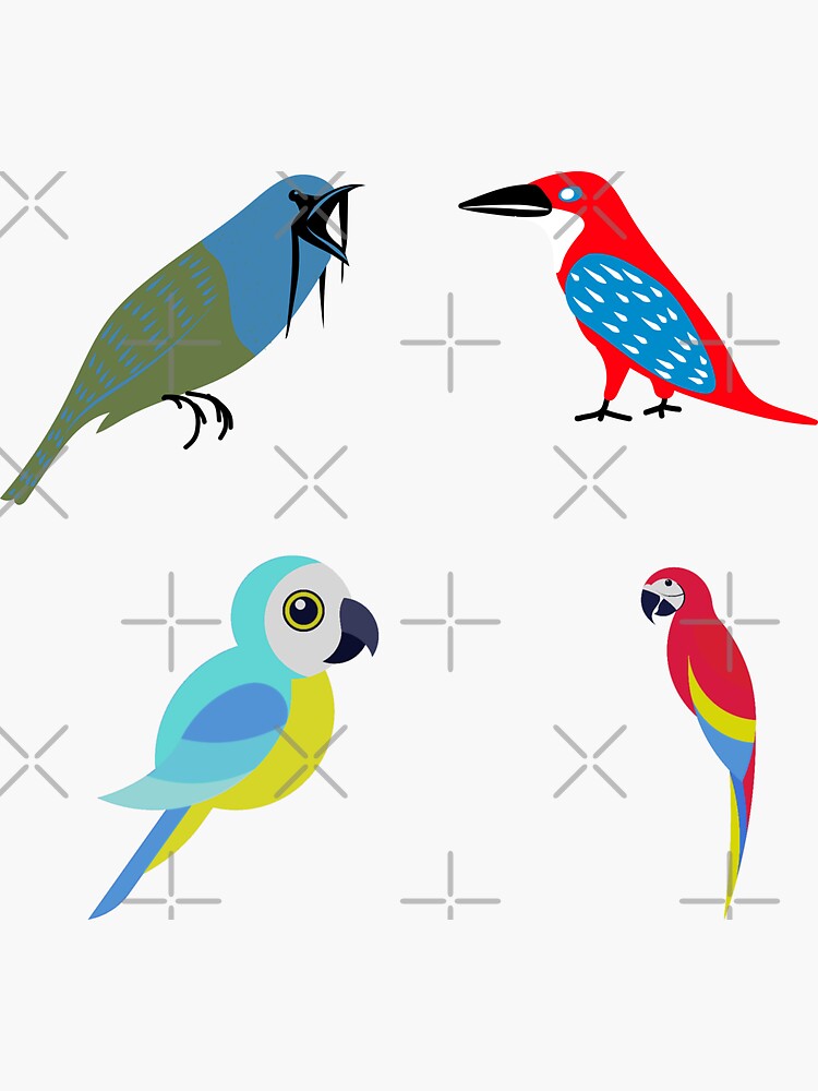 "birds sticker pack |birds lover gift|funny birds pack gift|pack of ...