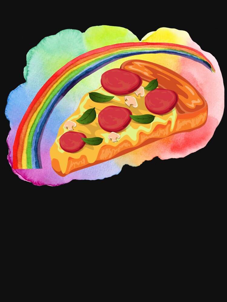 "Rainbow Pizza party " T-shirt for Sale by PerciaccantoRy | Redbubble ...