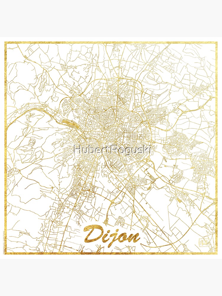 "Dijon Map Gold" Sticker for Sale by HubertRoguski | Redbubble