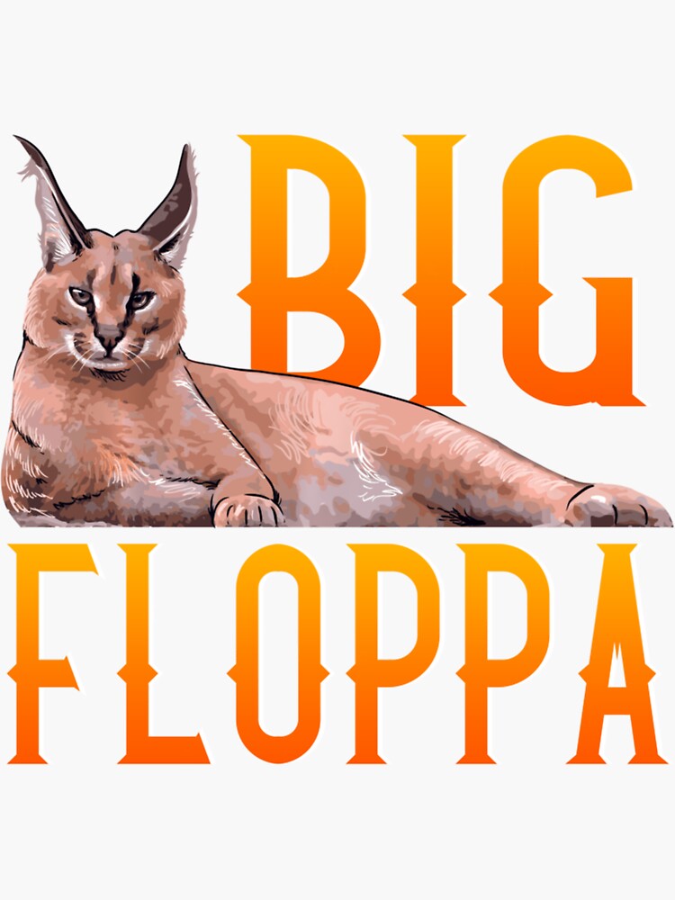 "Big Floppa Cute Caracal Cat" Sticker for Sale by KudoKai | Redbubble