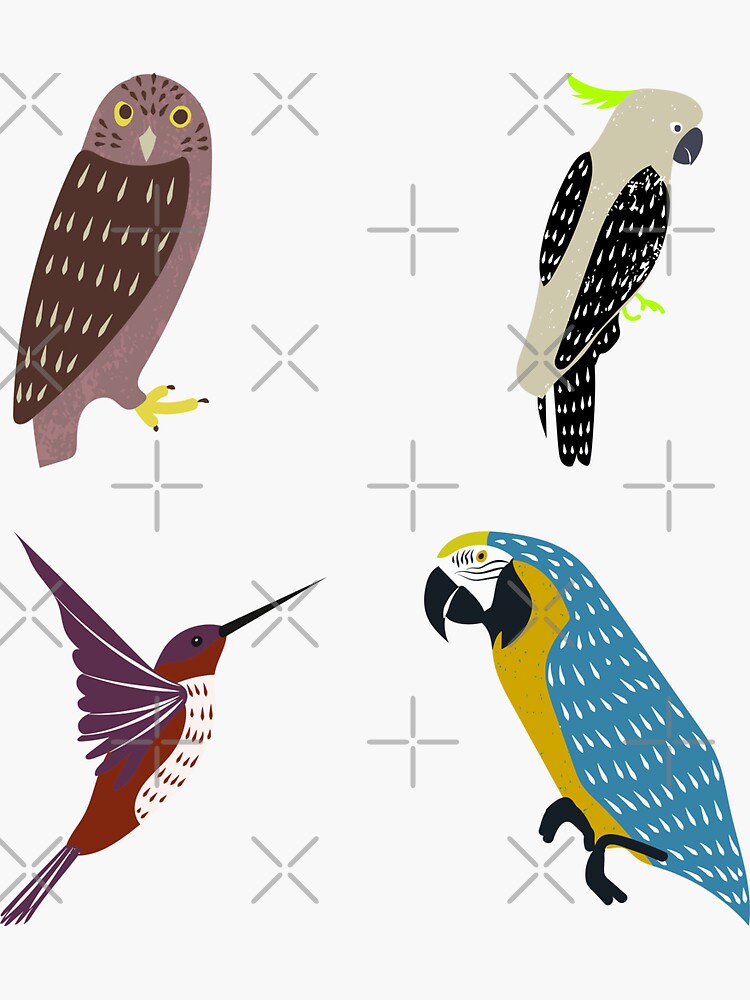 "birds sticker pack |birds lover gift|funny birds pack gift|pack of ...