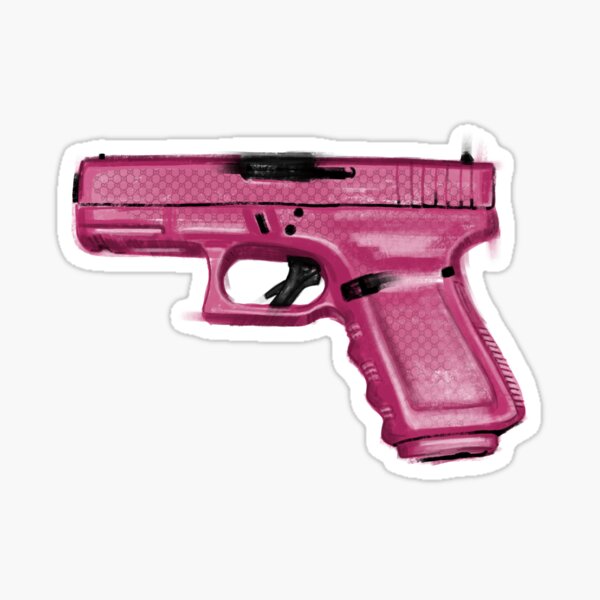 "Pink Gun Glock" Sticker for Sale by Pin-t-shirt | Redbubble