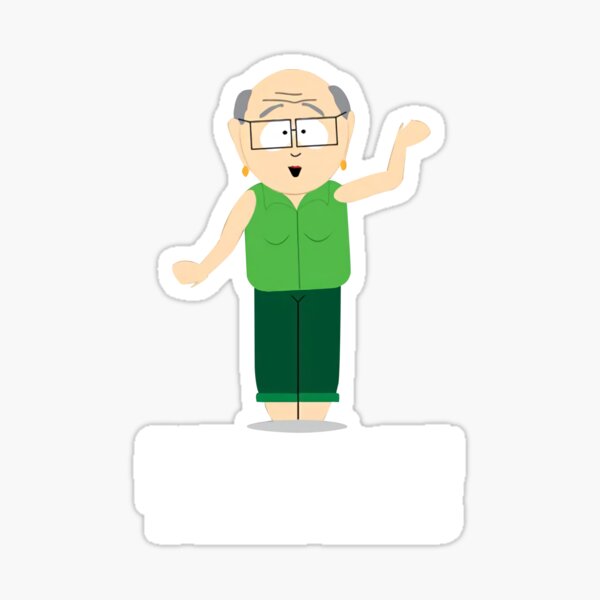 "SOUTH PARK MR. GARRISON SCISSOR ME TIMBERS" Sticker for Sale by ...