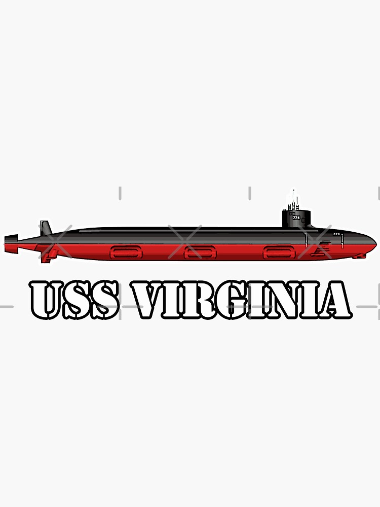 "USS VIRGINIA CLASS SUBMARINE" Sticker for Sale by ZuluHistoryTees ...