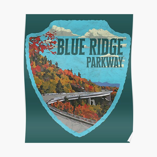 "Blue Ridge Parkway Distressed Vintage Retro Badge" Poster for Sale by ...