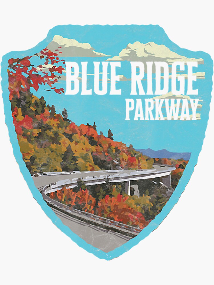 "Blue Ridge Parkway Distressed Vintage Retro Badge" Sticker for Sale by ...
