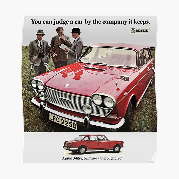 "AUSTIN 3-LITRE - ADVERT" Poster for Sale by ThrowbackM3 | Redbubble