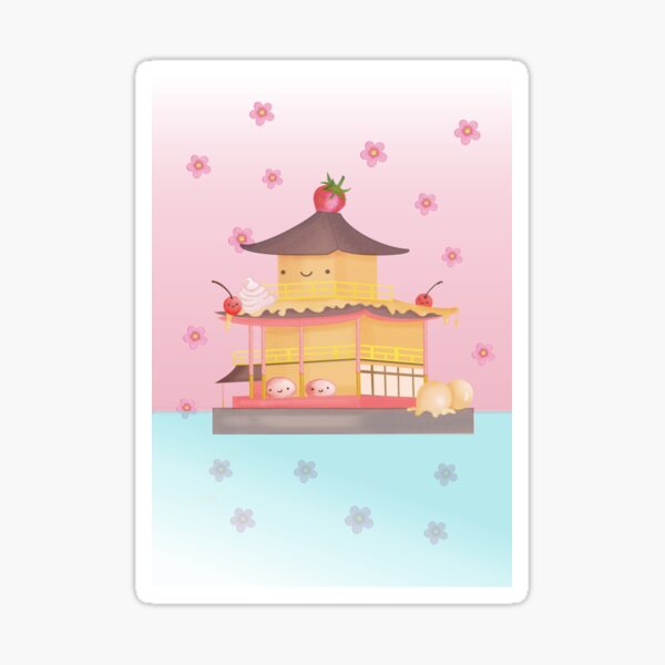 "Kinkaku-Ji Pudding" Sticker for Sale by Misomisoyumyum | Redbubble